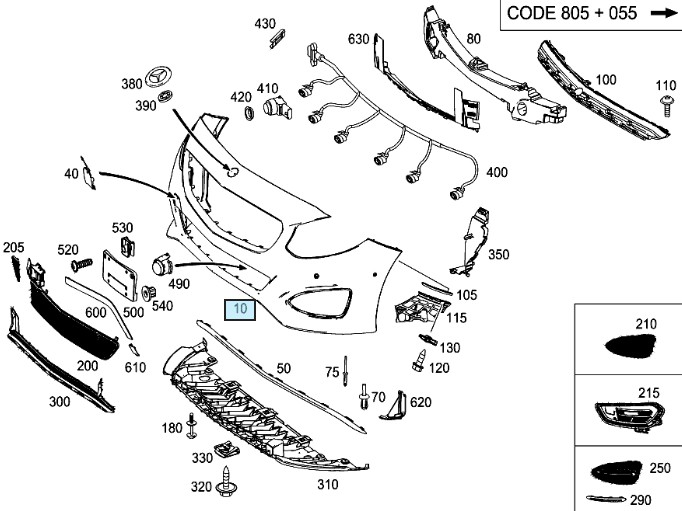 Бампера Мерседес B-klasse