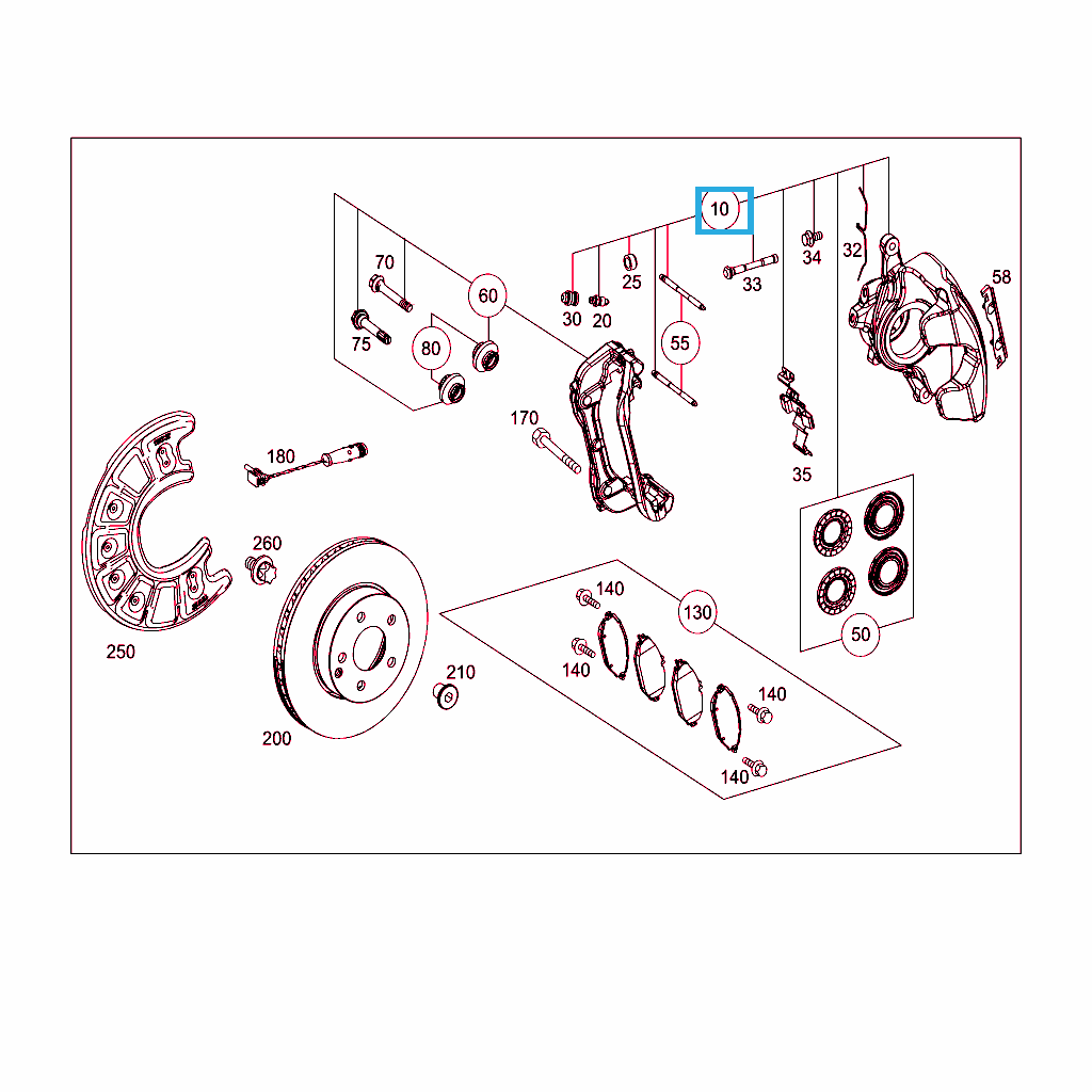 Тормозные суппорты Мерседес GLC