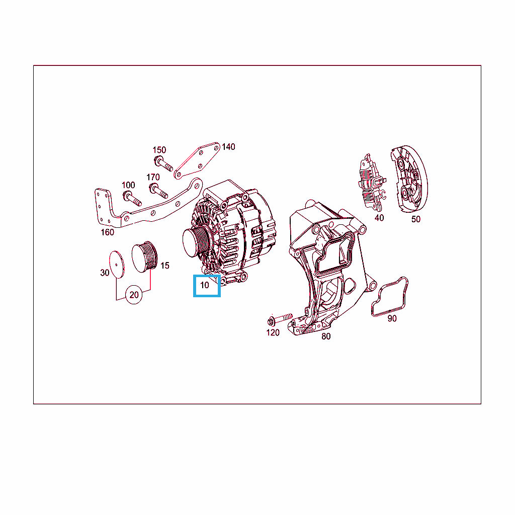 Генераторы Мерседес S-klasse W222, C217