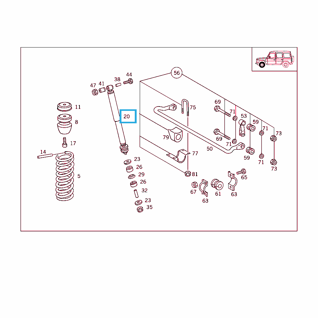Амортизаторы Мерседес G-klasse