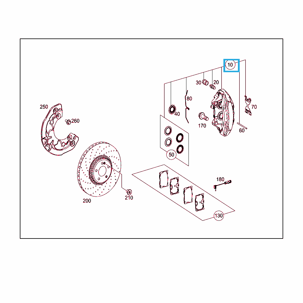 Тормозные суппорты Мерседес GLC