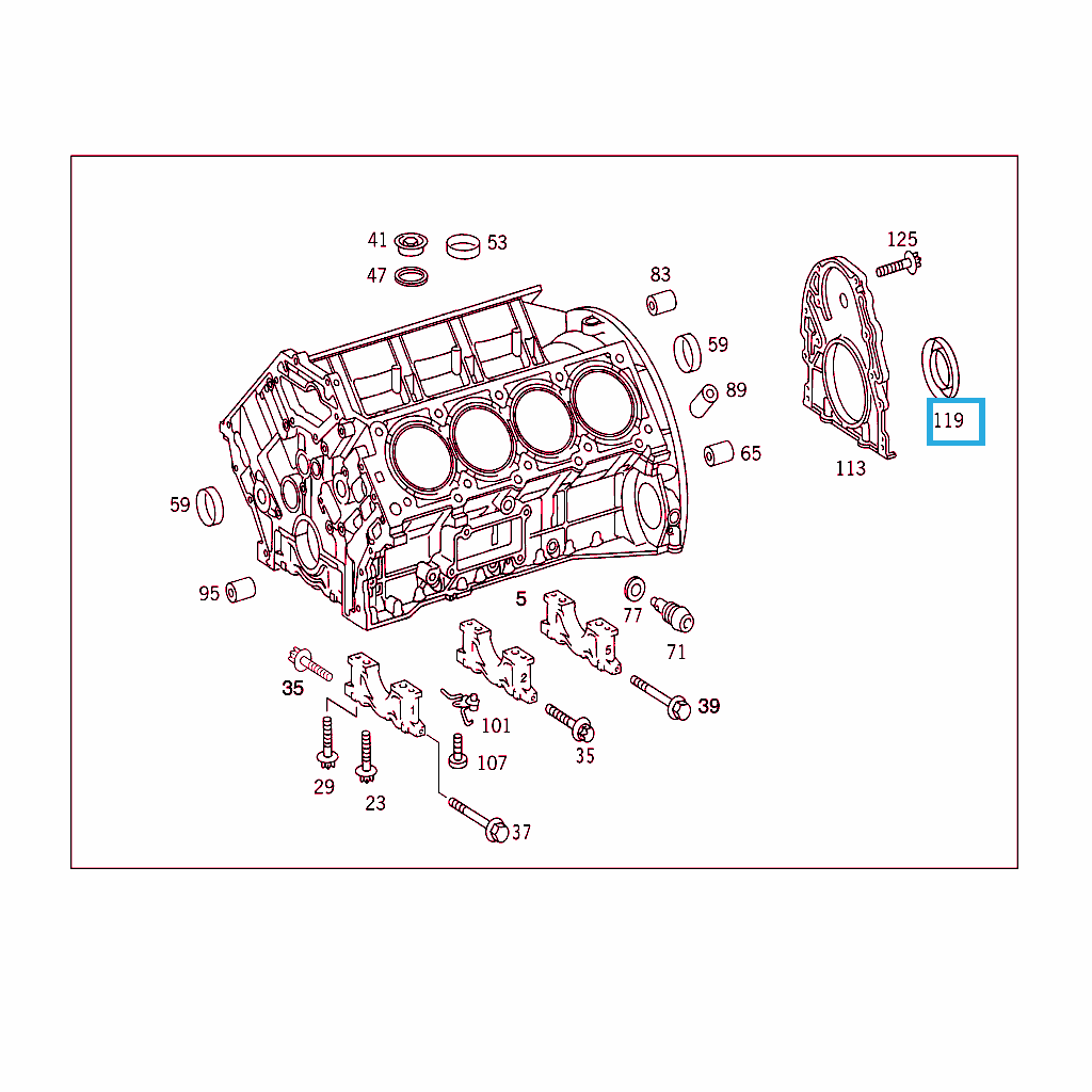 Запчасти двигателя Мерседес S-klasse