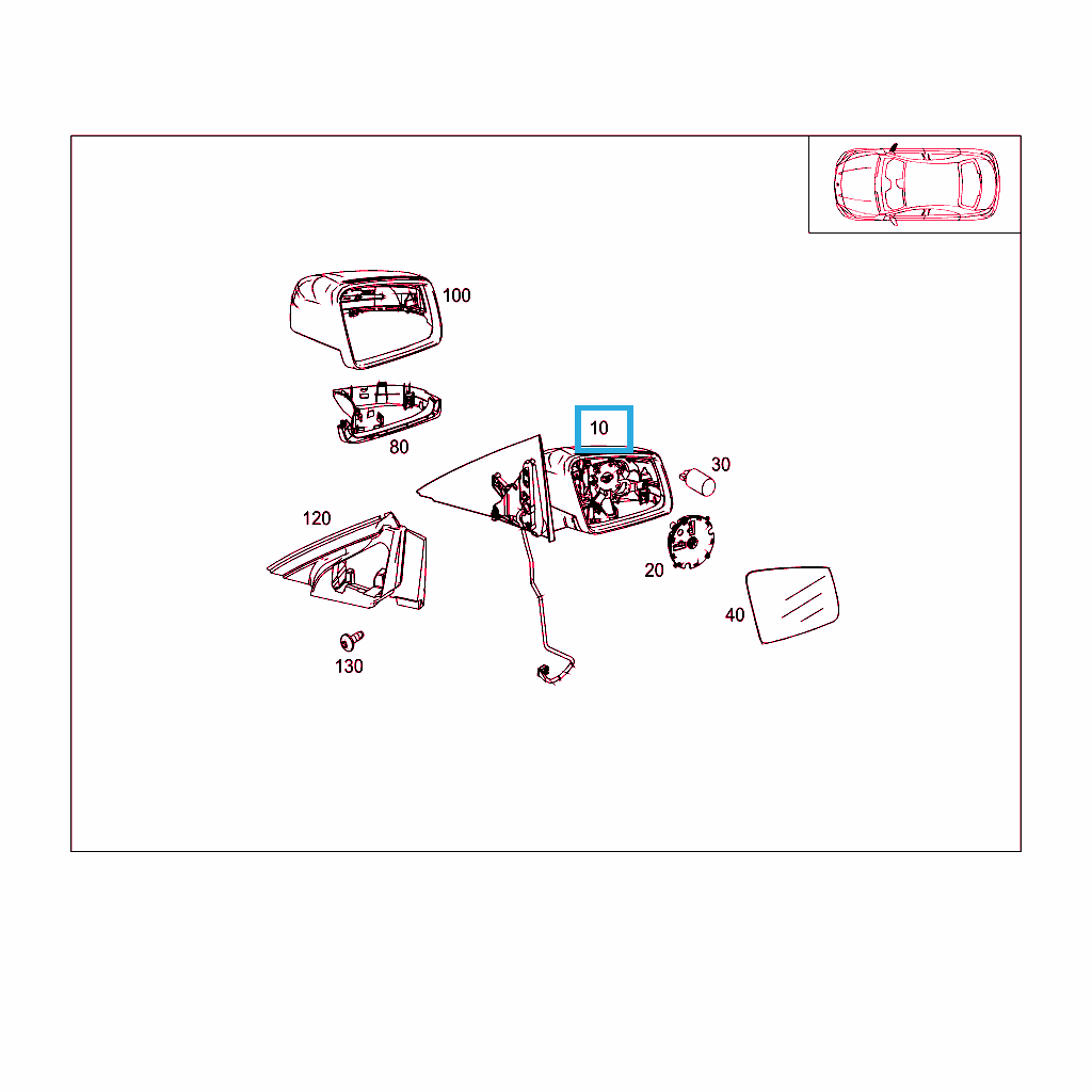 Зеркала Мерседес CLA-klasse