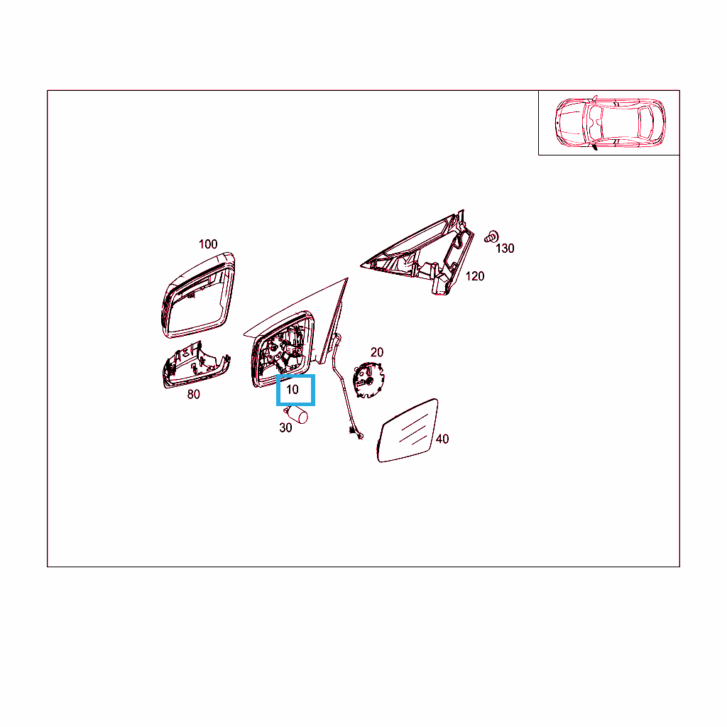 Зеркала Мерседес CLA-klasse