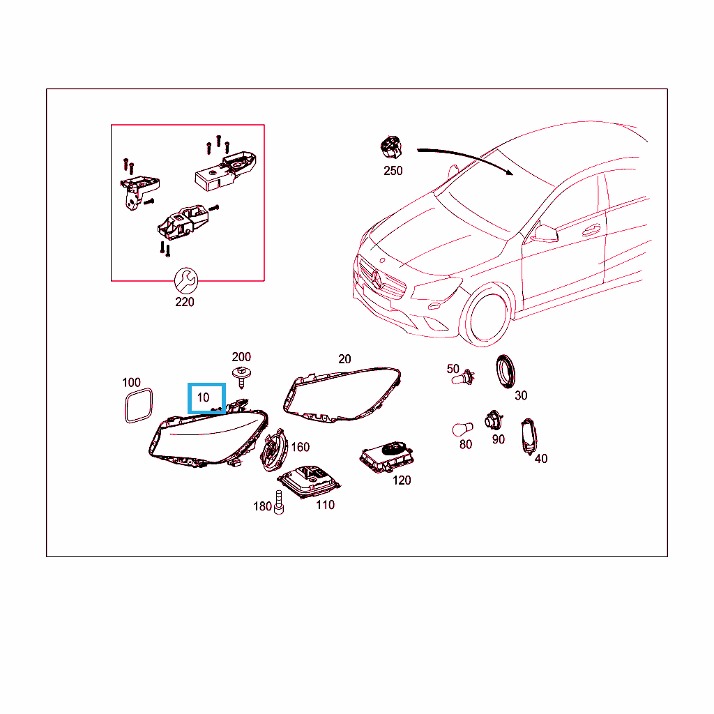 Фары передние Мерседес CLA-klasse AMG C117