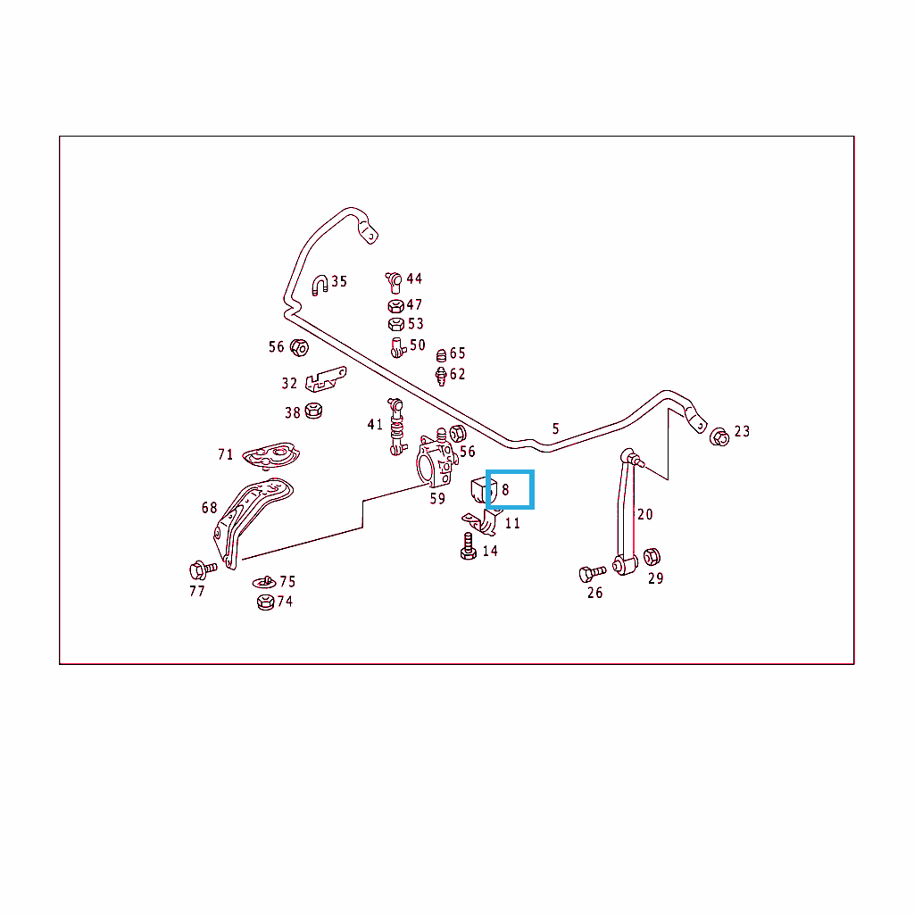 Втулки стабилизатора Мерседес