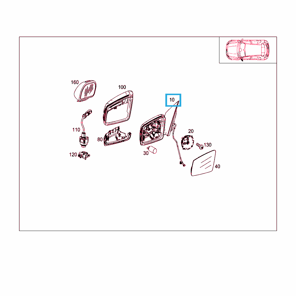 Зеркала Мерседес GLA-klasse