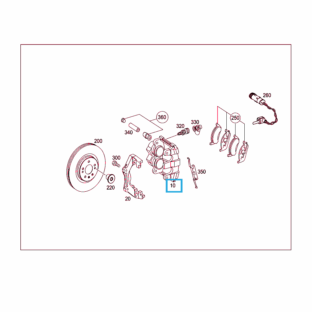 Тормозные суппорты Мерседес M-klasse AMG