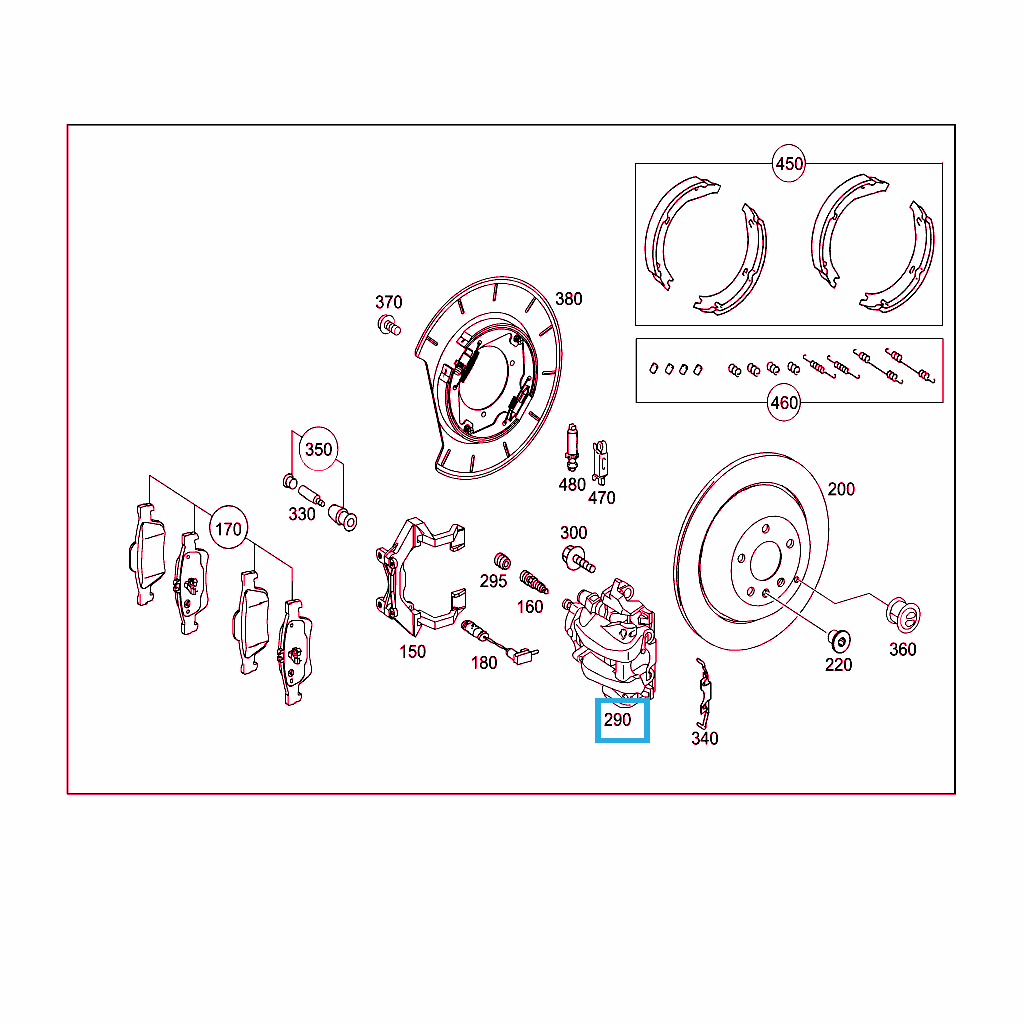 Тормозные суппорты Мерседес M-klasse AMG