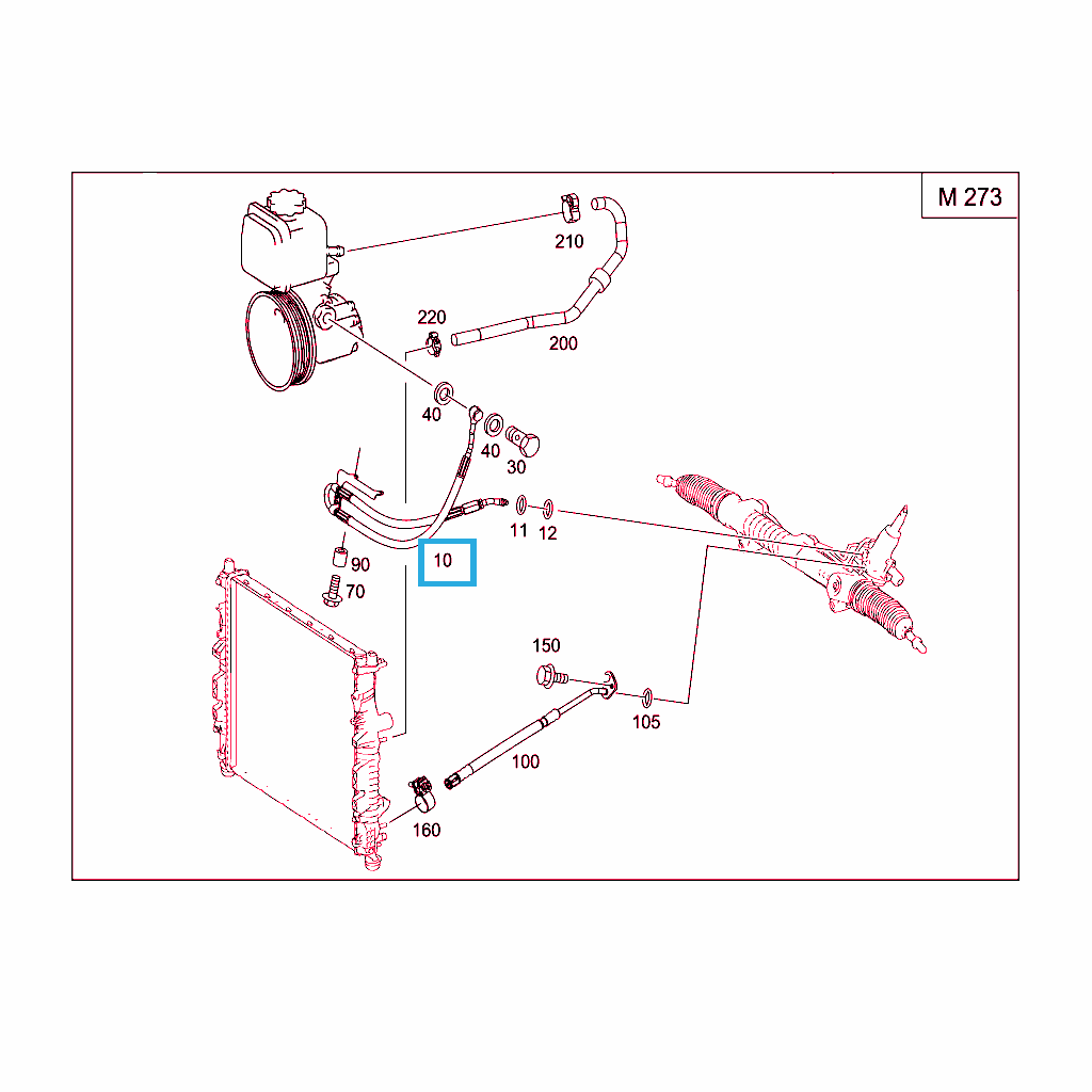 Трубки и шланги Мерседес GL-klasse