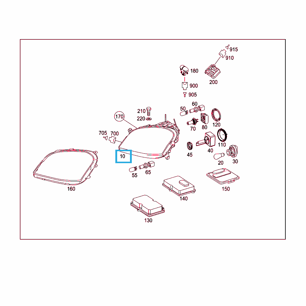 Фары передние Мерседес GL-klasse