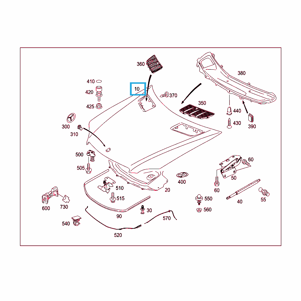 Запчасти кузова Мерседес GL-klasse X164