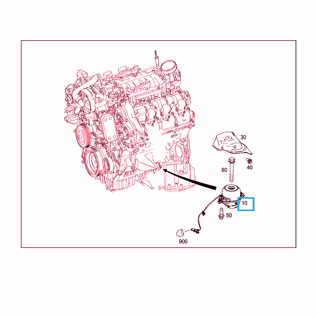 Подушки двигателя Мерседес M-klasse W166