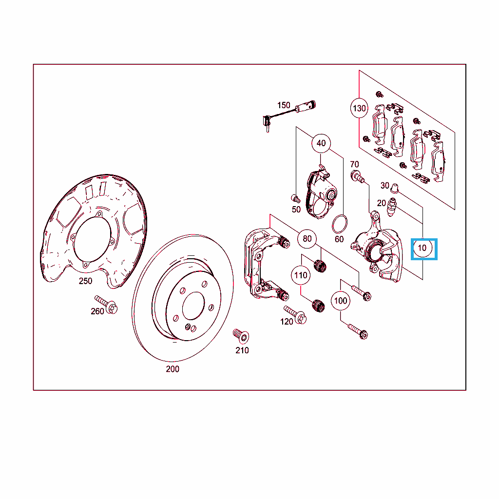 Тормозные суппорты Мерседес GLE