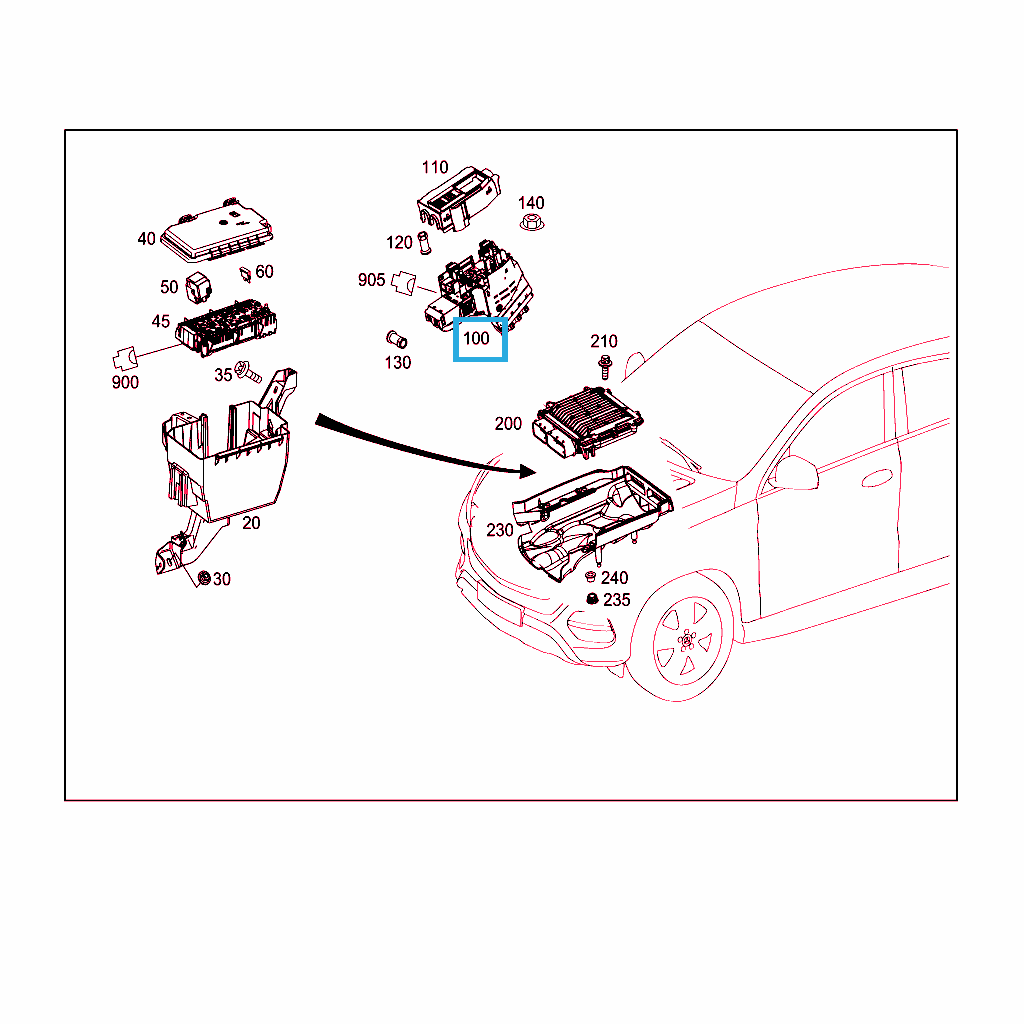 Блоки предохранителей Мерседес GLE