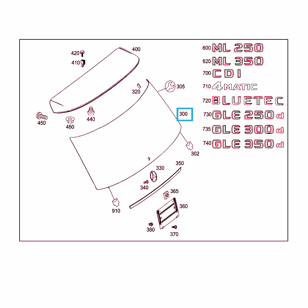 Стекла задние Мерседес GLE 400 3.0/333 7AT 5D AWD 4MATIC