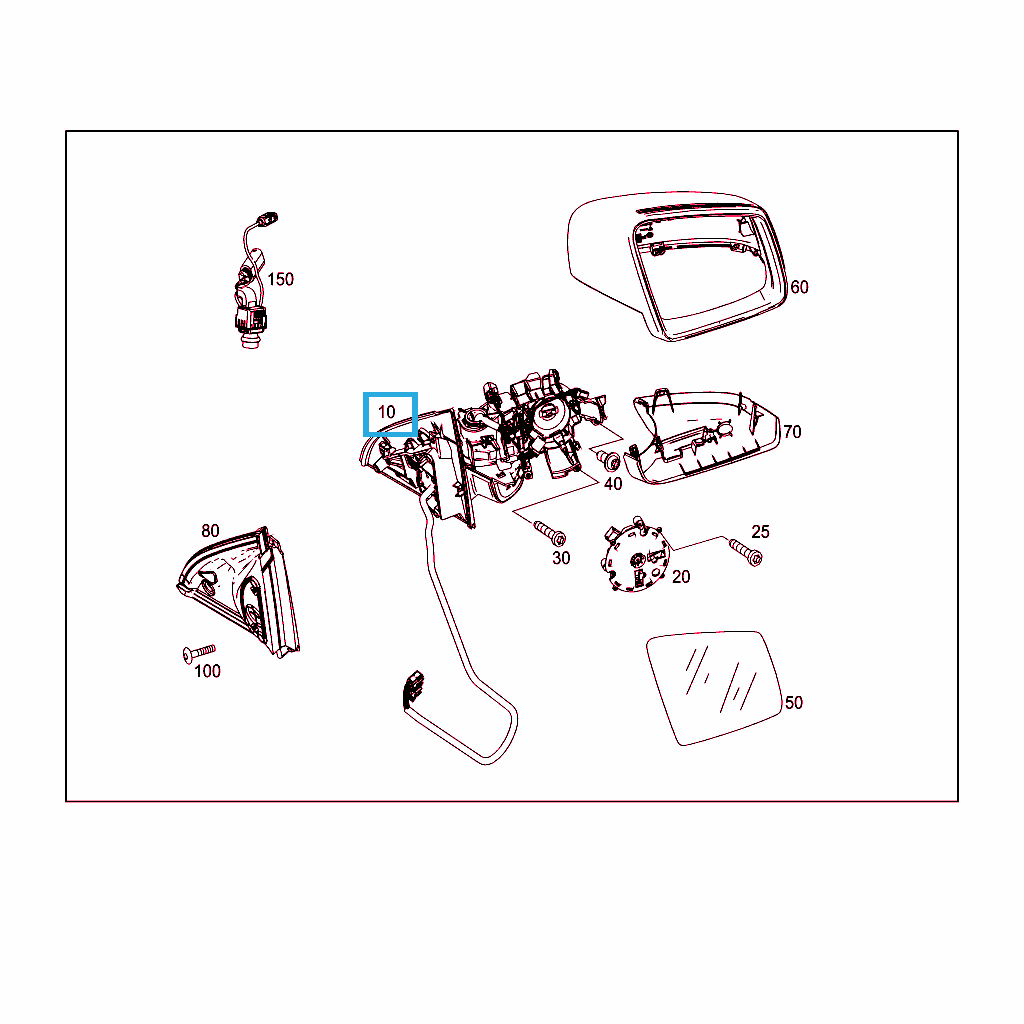 Зеркала Мерседес GLE W166