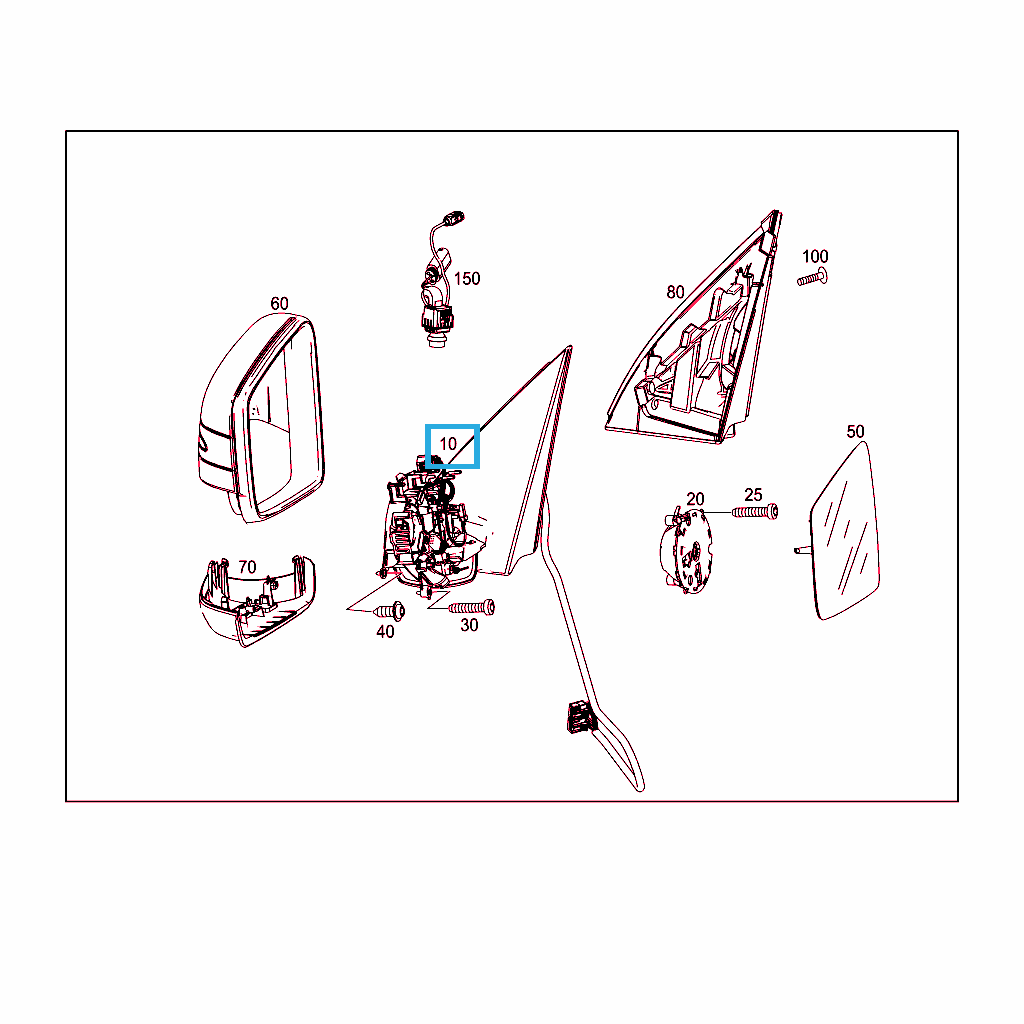 Зеркала Мерседес GLE W166