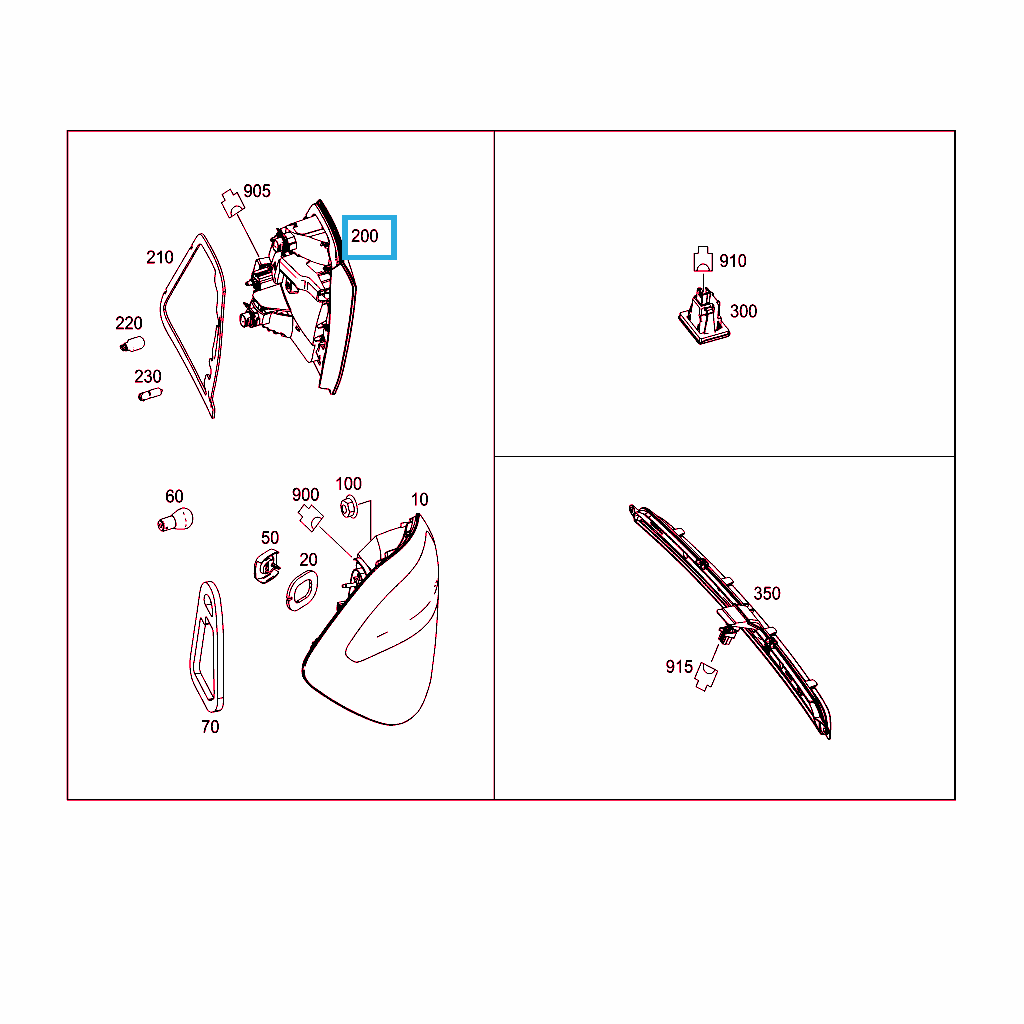 Фонари Мерседес GL-klasse X166