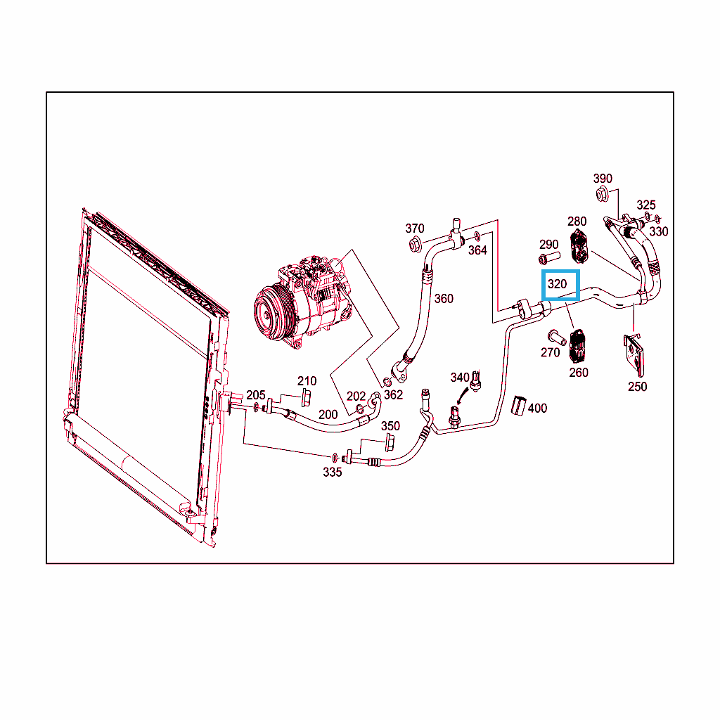 Трубки и шланги Мерседес M-klasse AMG