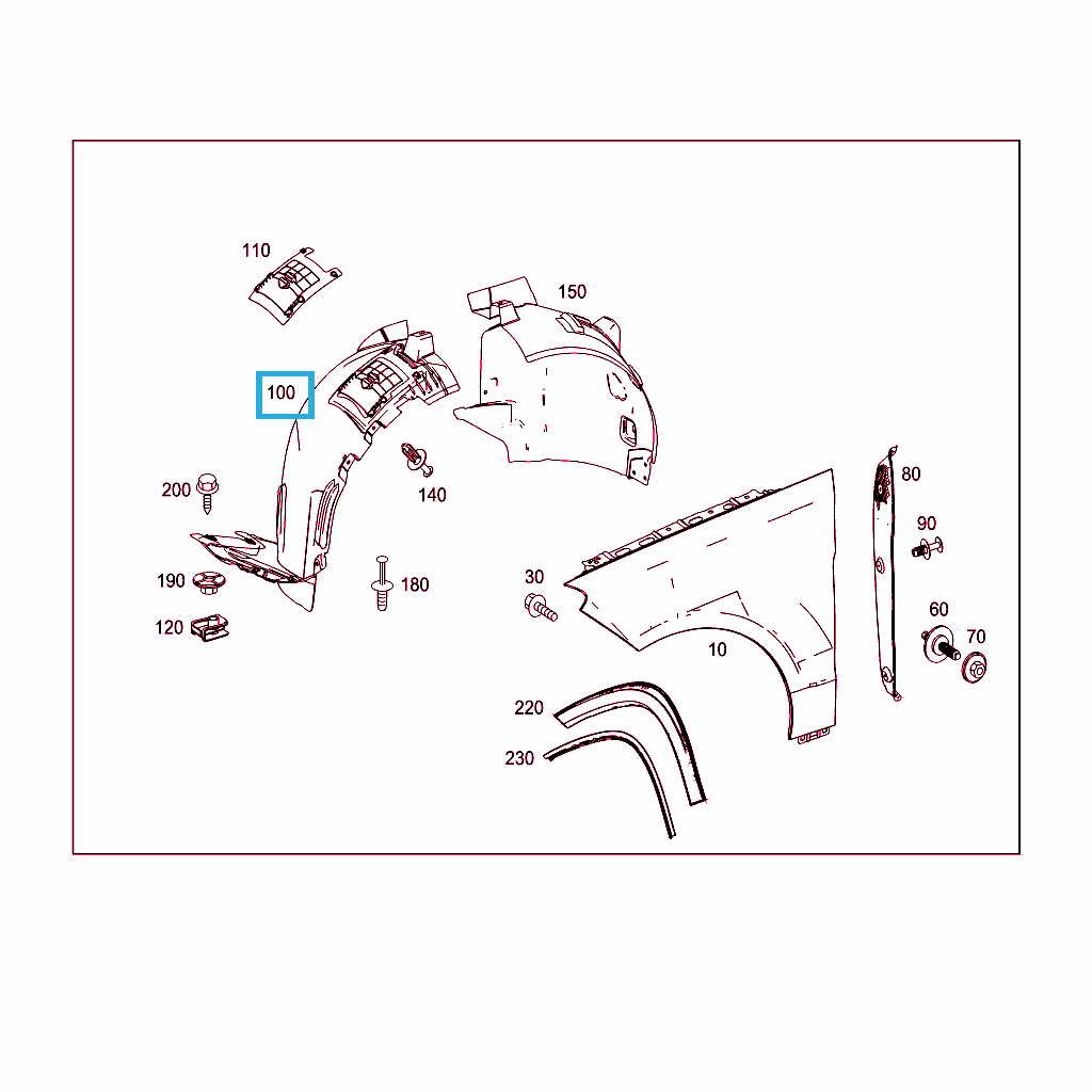 Подкрылки Мерседес