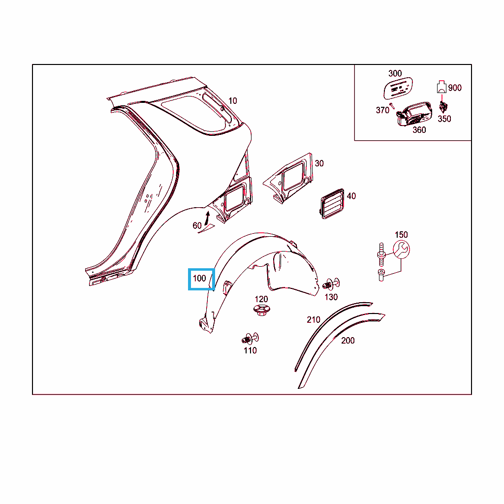 Подкрылки Мерседес GLE 350 BLUETEC/D 3.0D/249 9AT 5D AWD 4MATIC