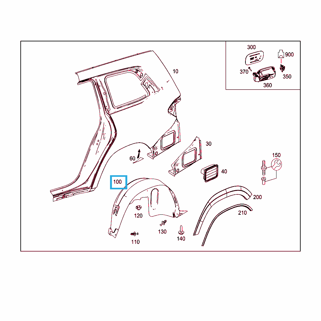 Подкрылки Мерседес GL-klasse AMG