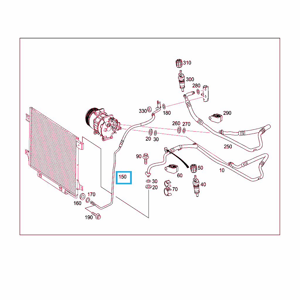 Трубки и шланги Мерседес A-klasse