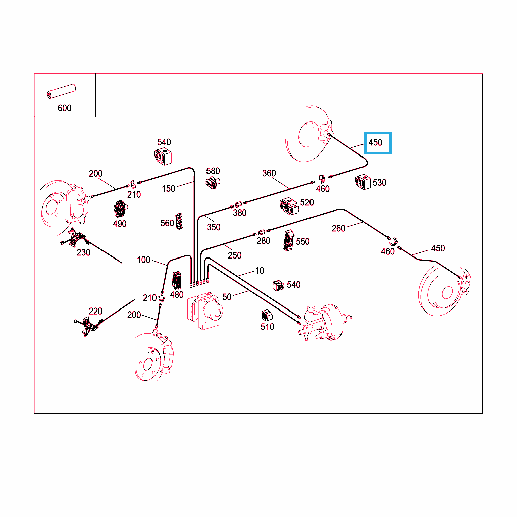 Трубки и шланги Мерседес SLC-klasse AMG
