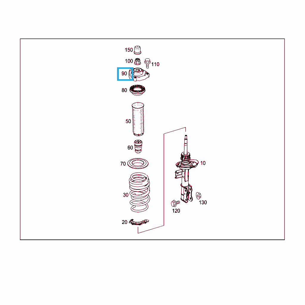 Опоры амортизаторов Мерседес