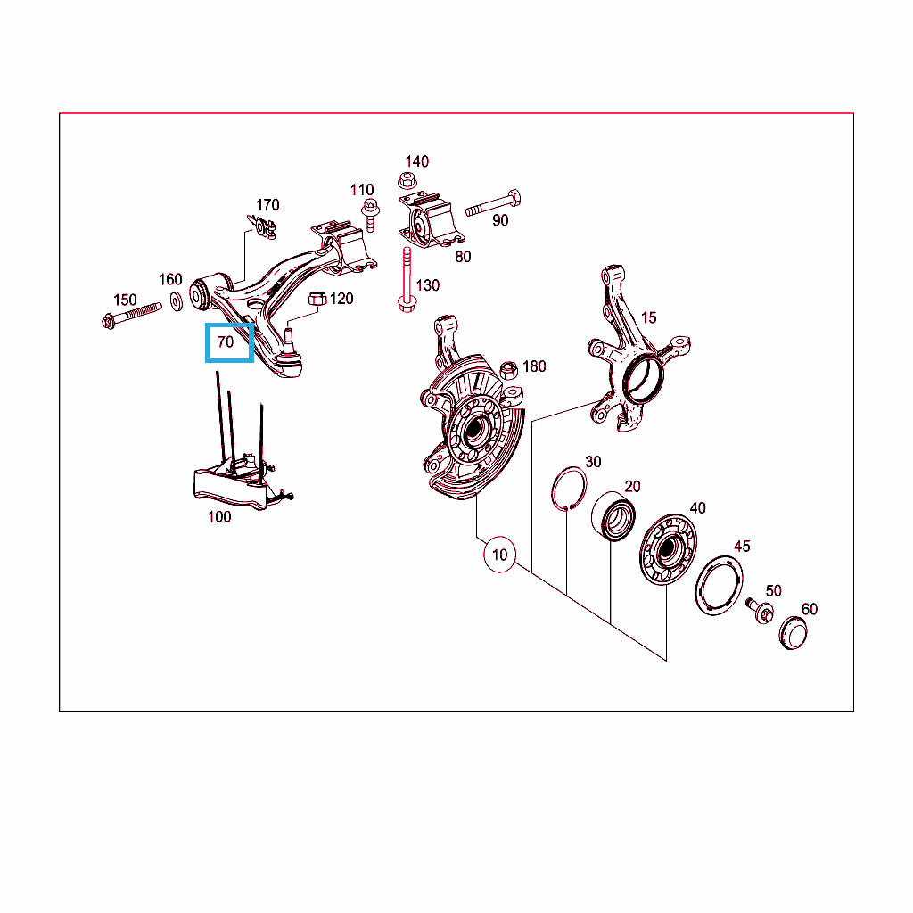 Рычаги Мерседес GLA-klasse AMG