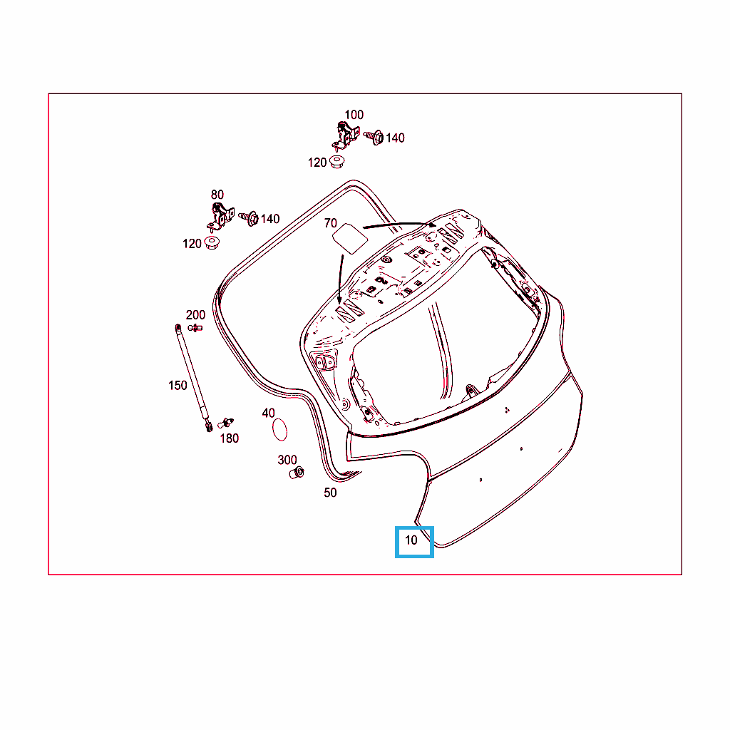Двери багажника Мерседес