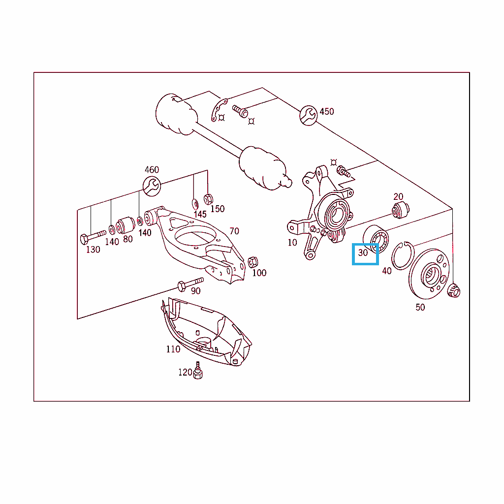 Запчасти подвески Мерседес SLK 280 3.0/231 7AT 2D RWD