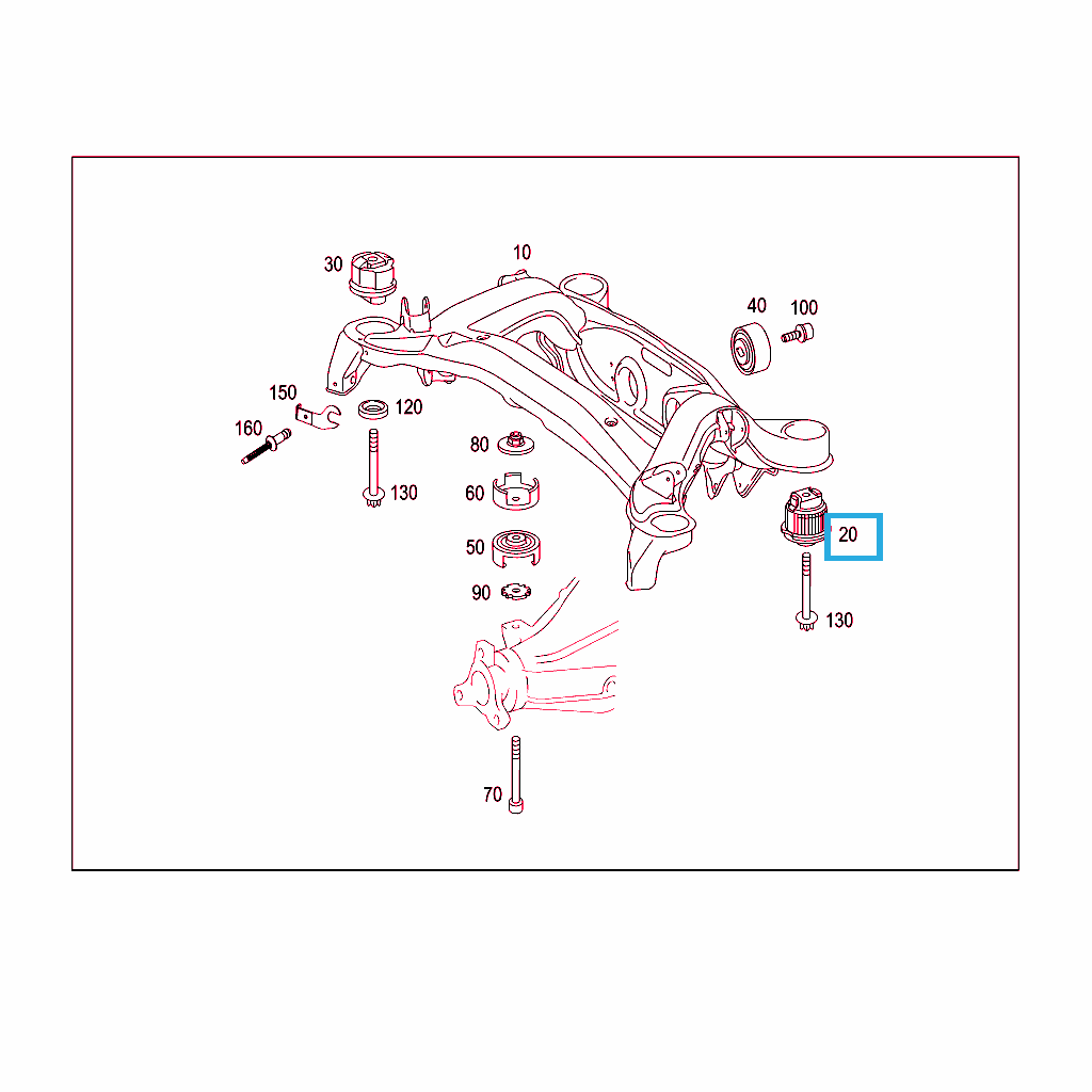 Запчасти подвески Мерседес SLK 280 3.0/231 7AT 2D RWD