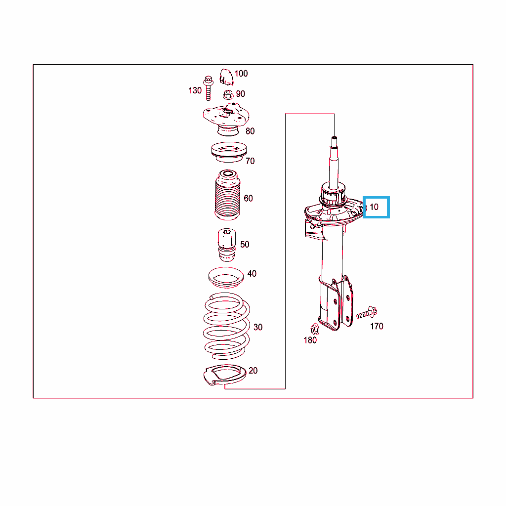 Амортизаторы Мерседес GLK-klasse