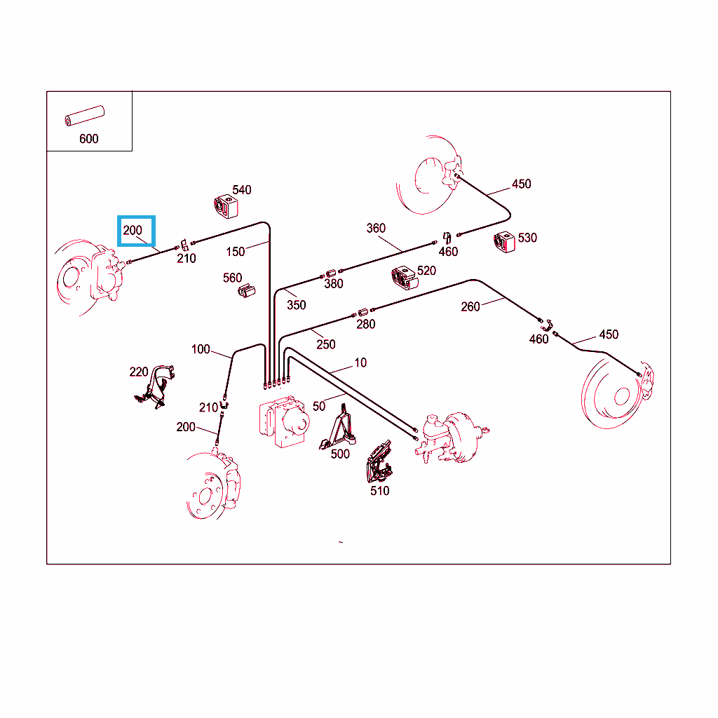 Трубки и шланги Мерседес GLK-klasse