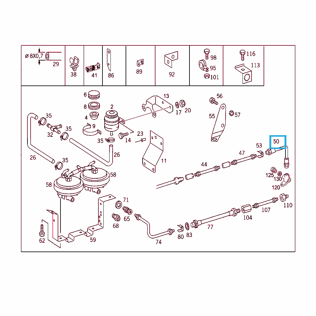 Трубки и шланги Мерседес SLC-klasse AMG