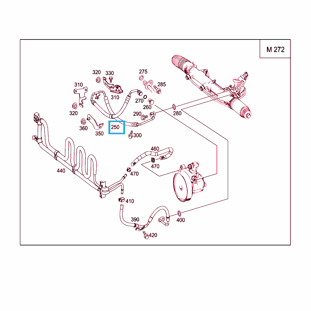 Трубки и шланги Мерседес GLK-klasse