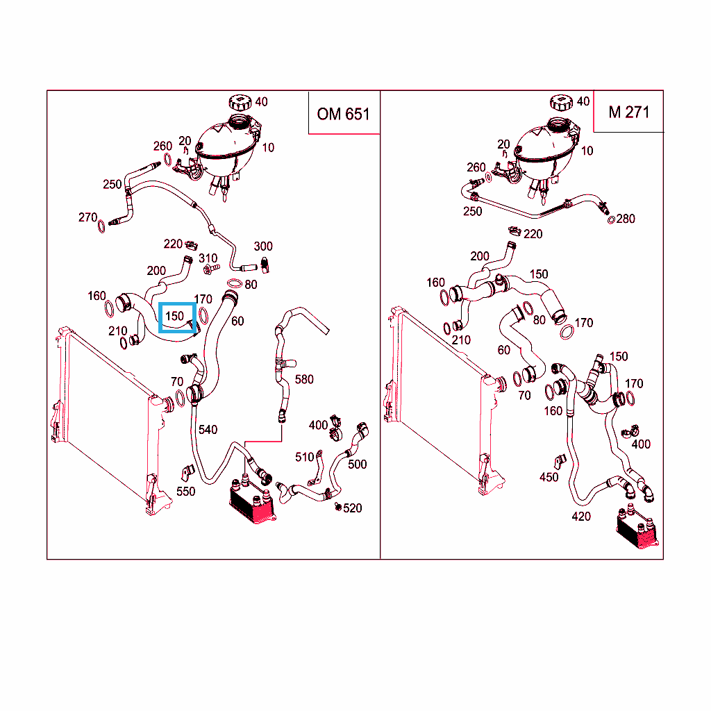 Трубки и шланги Мерседес E-klasse