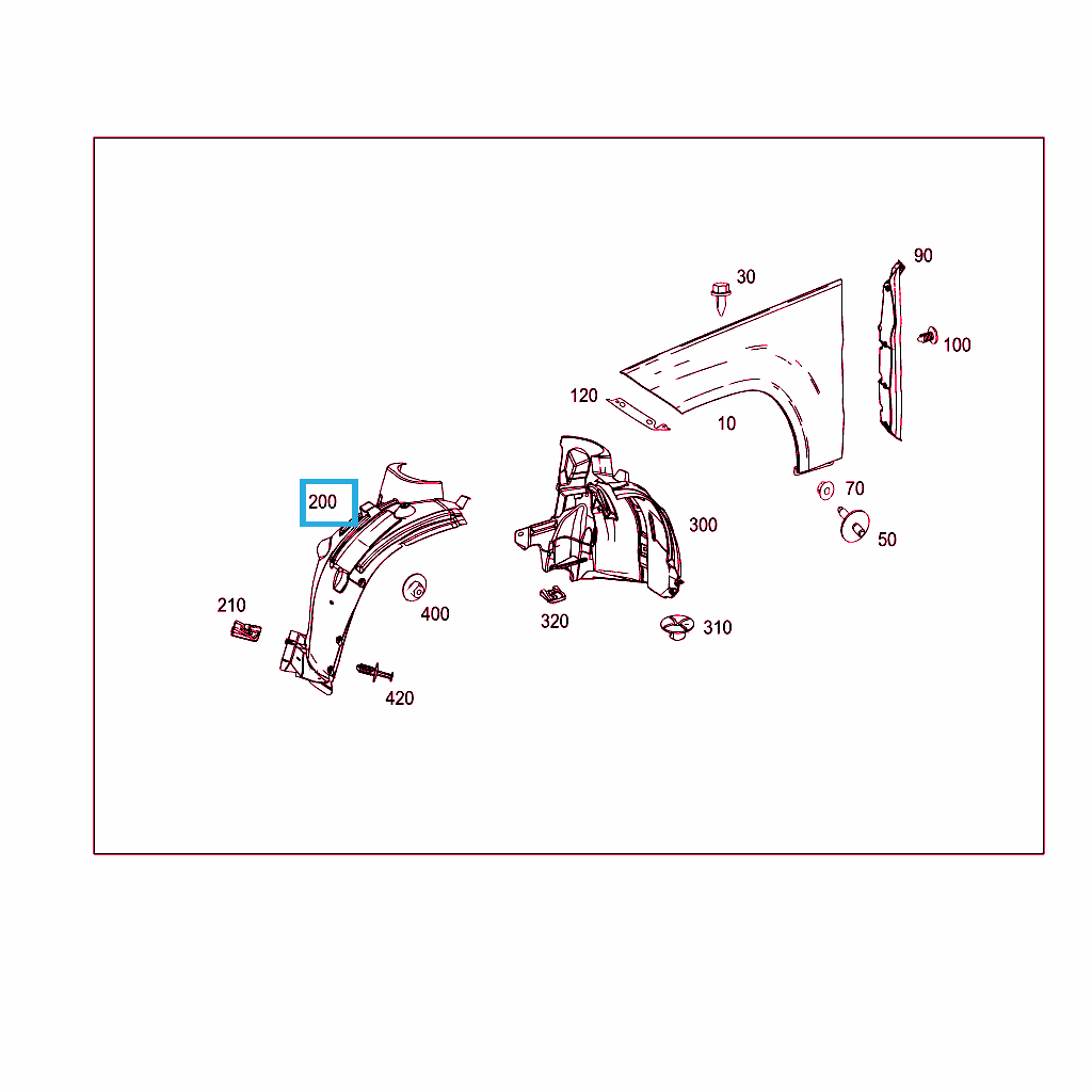 Подкрылки Мерседес GLK-klasse
