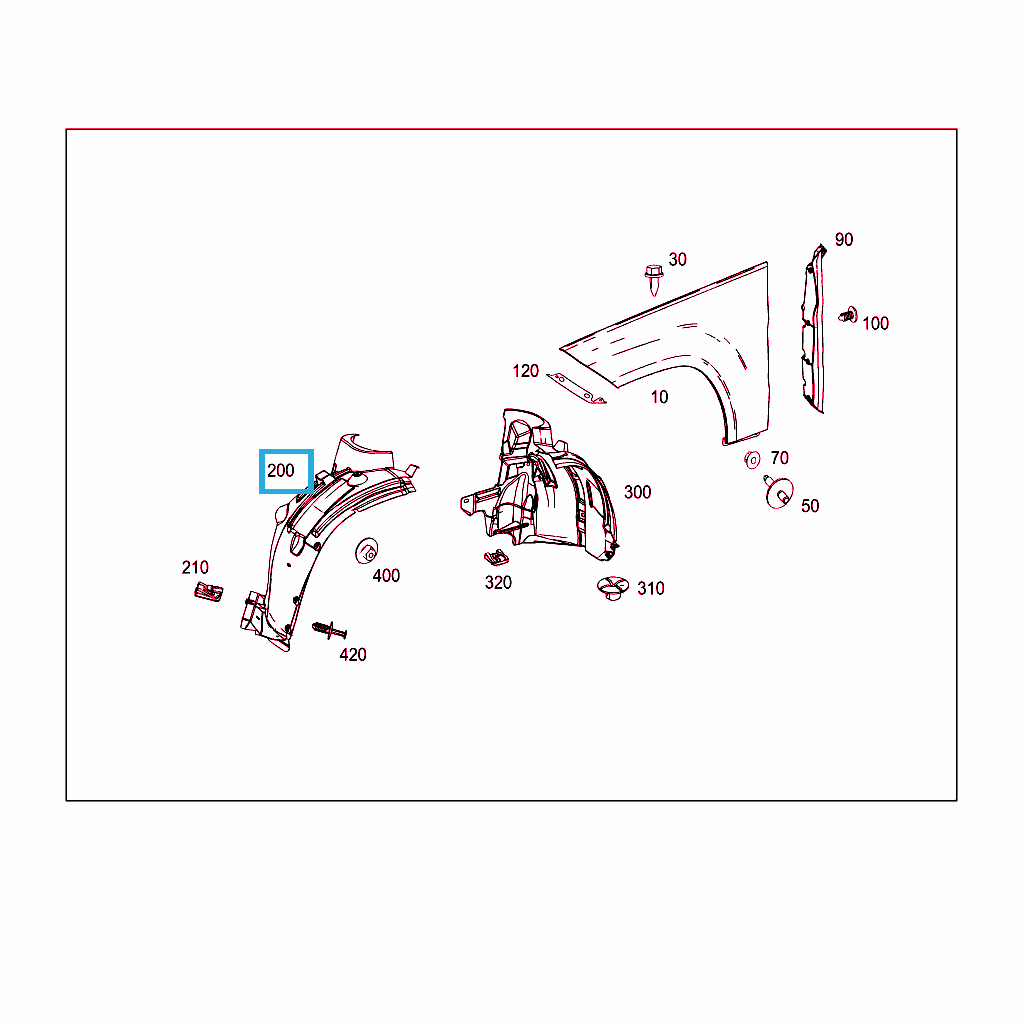 Подкрылки Мерседес GLK-klasse