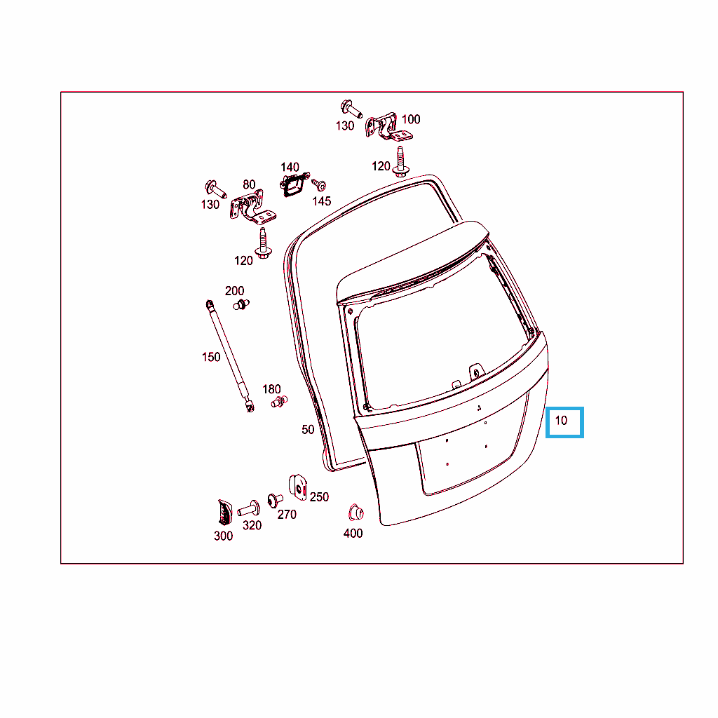Двери багажника Мерседес