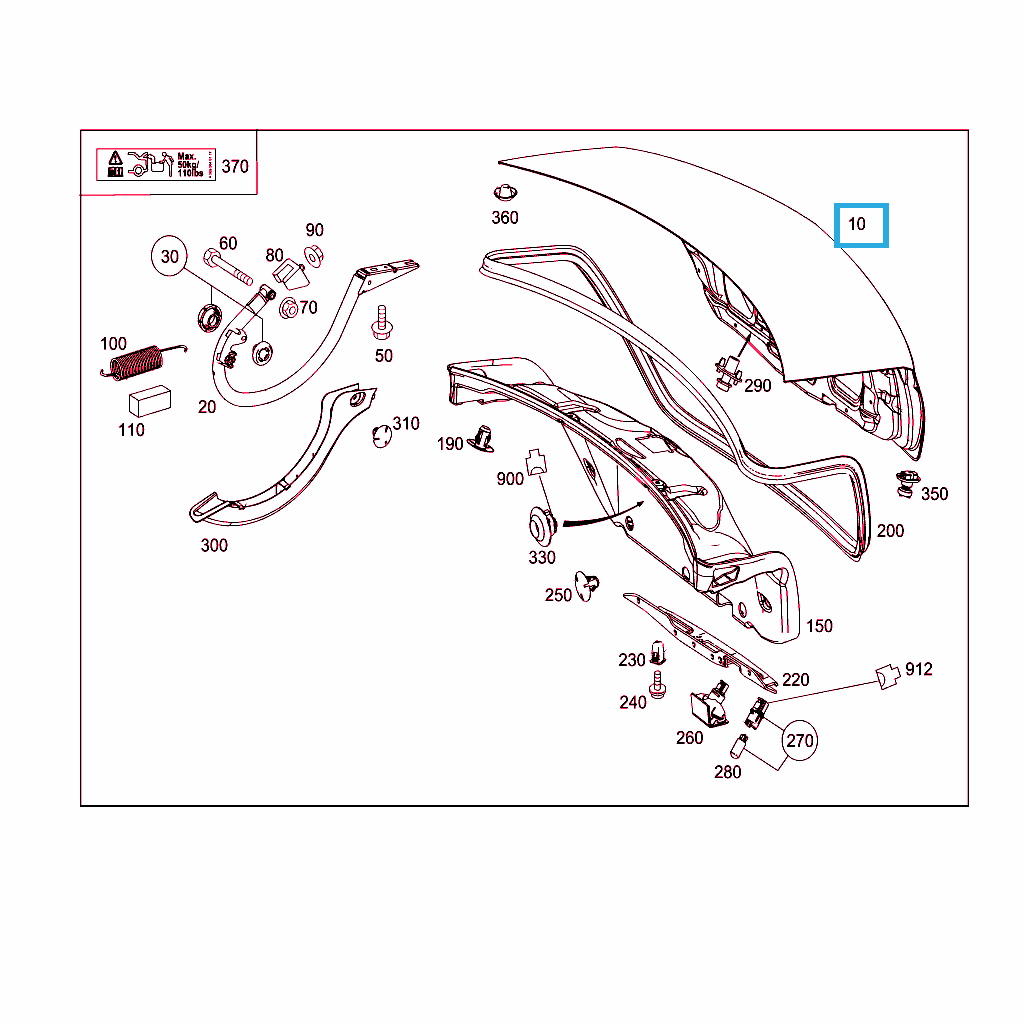 Крышки багажника Мерседес