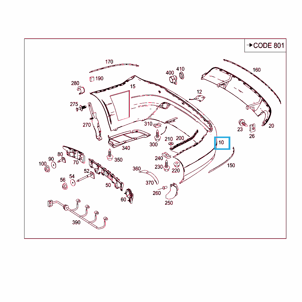 Бампера Мерседес C-klasse AMG