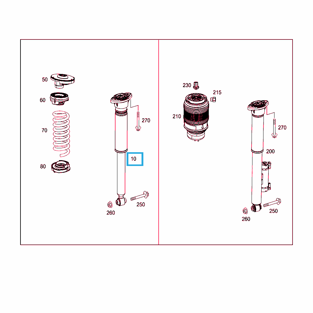 Амортизаторы Мерседес C-klasse AMG