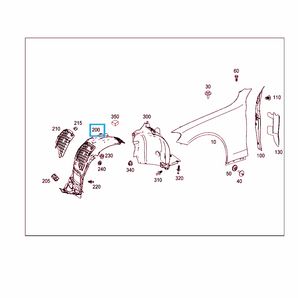 Подкрылки Мерседес C-klasse