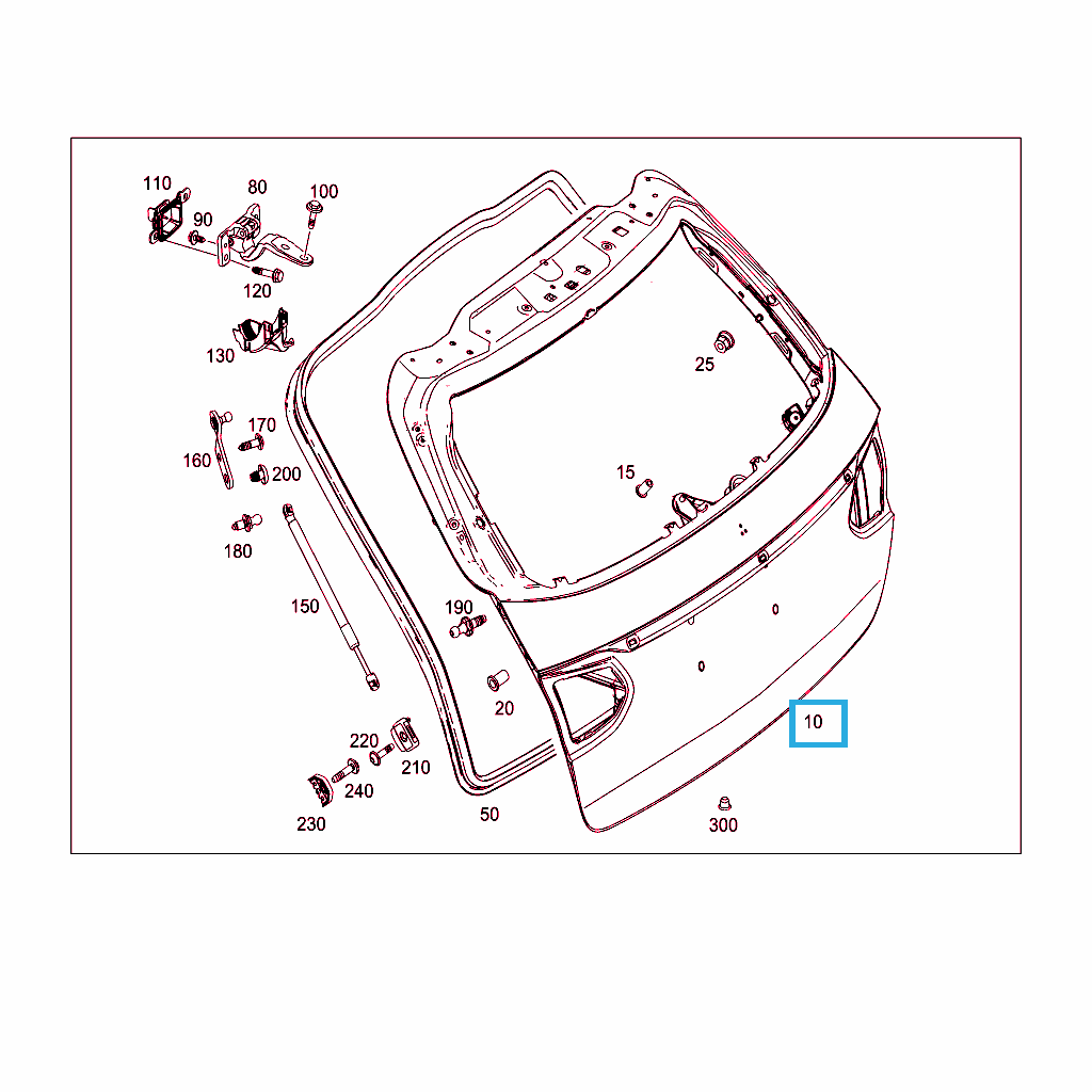 Двери багажника Мерседес