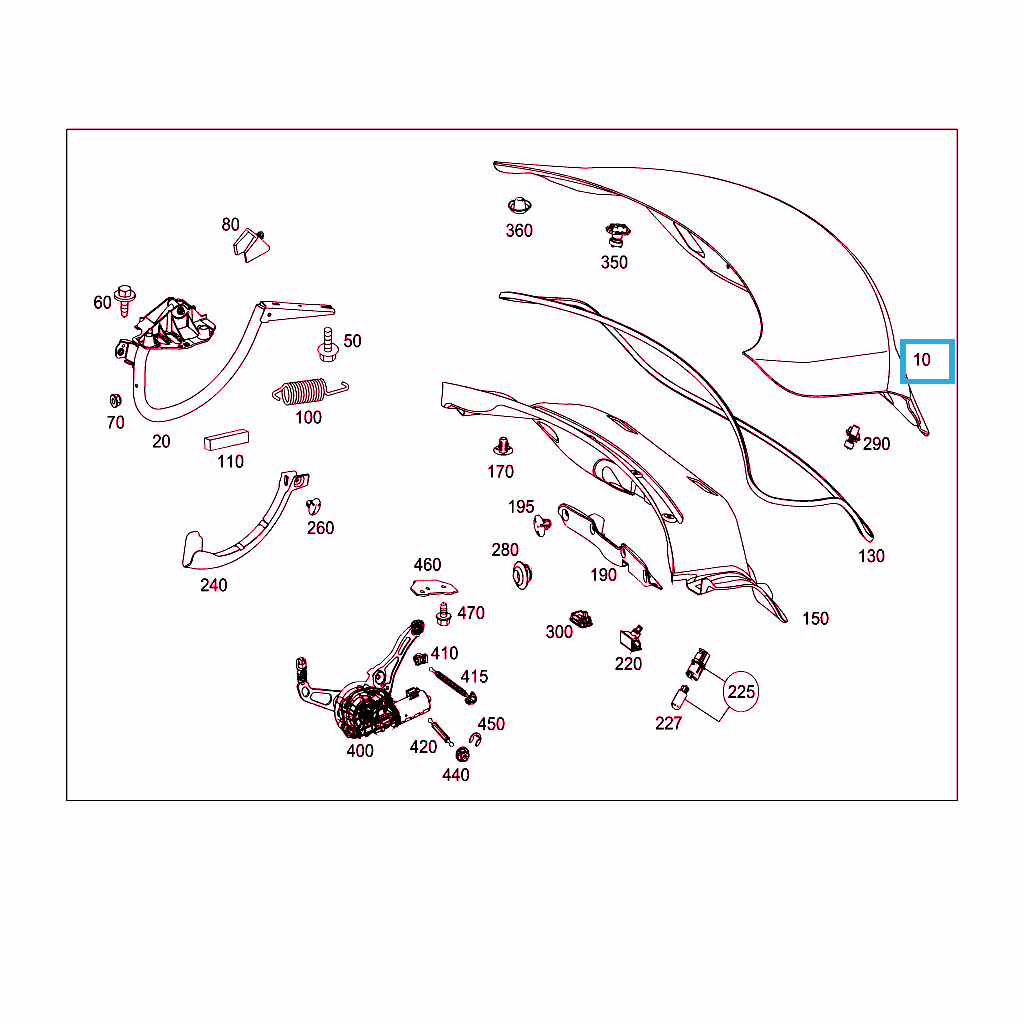 Крышки багажника Мерседес