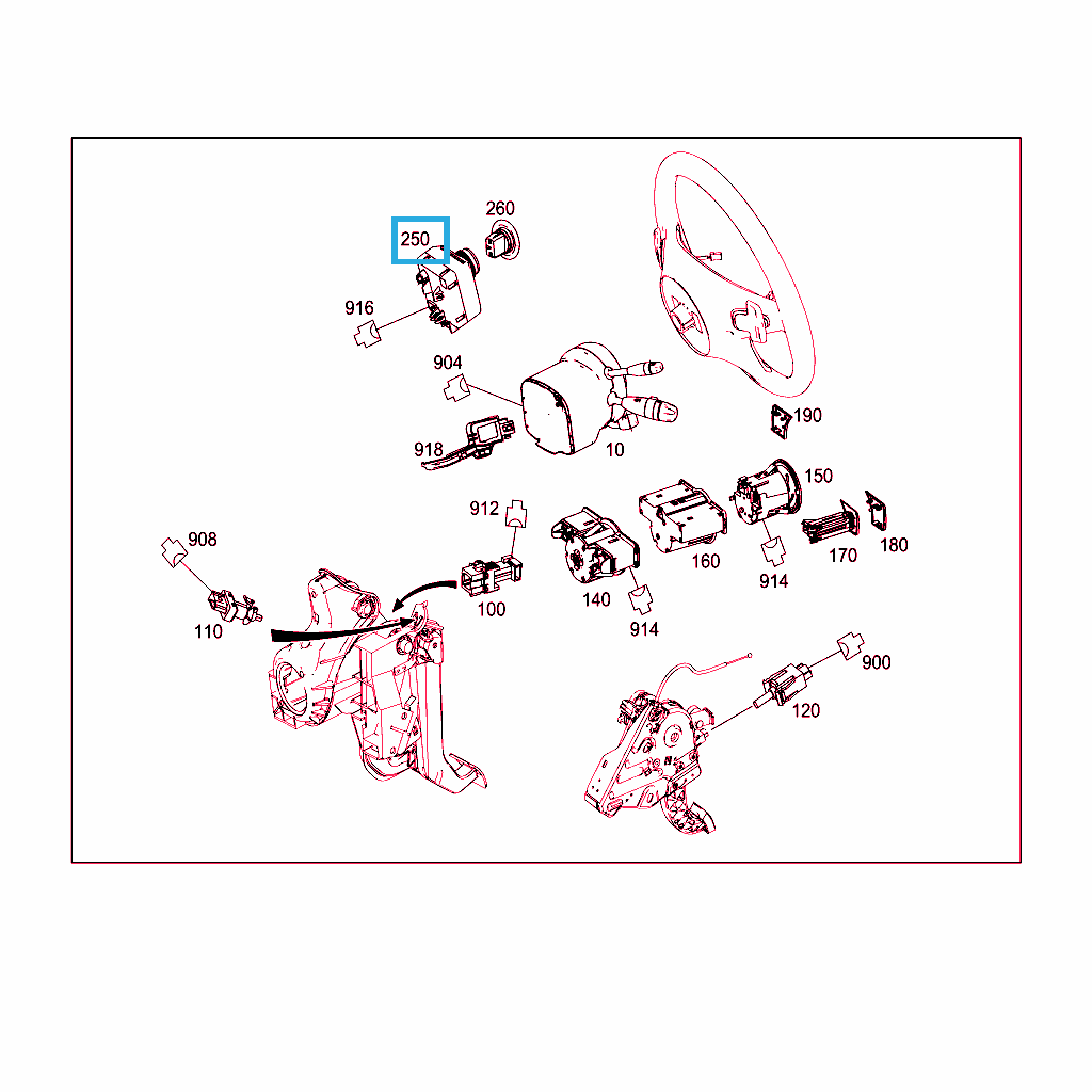 Замки зажигания Мерседес GLK-klasse