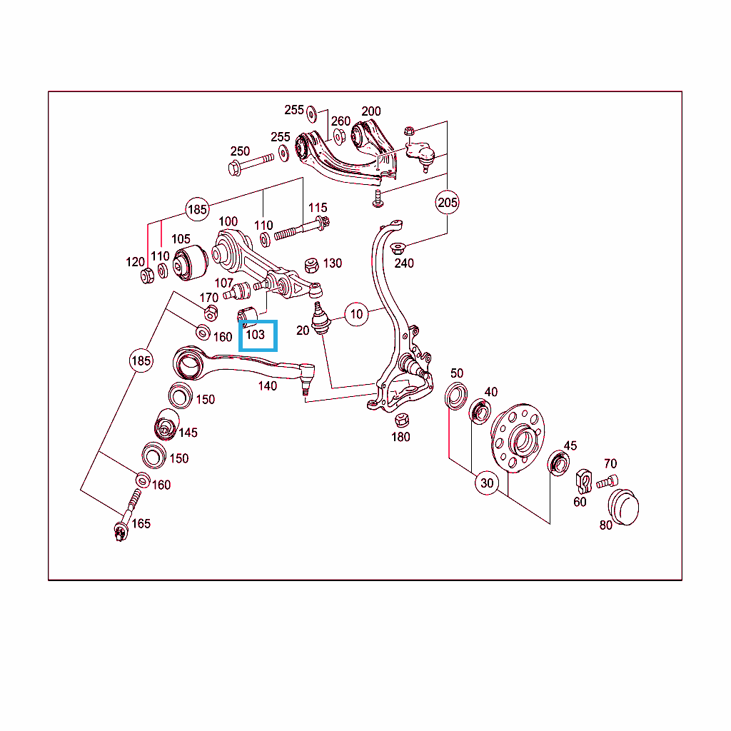 Сайлентблоки Мерседес E-klasse